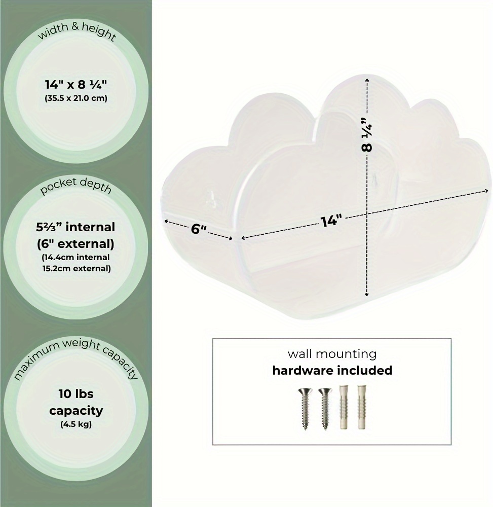 Acrylic Cloud Wall mounted Display Pocket - Temu