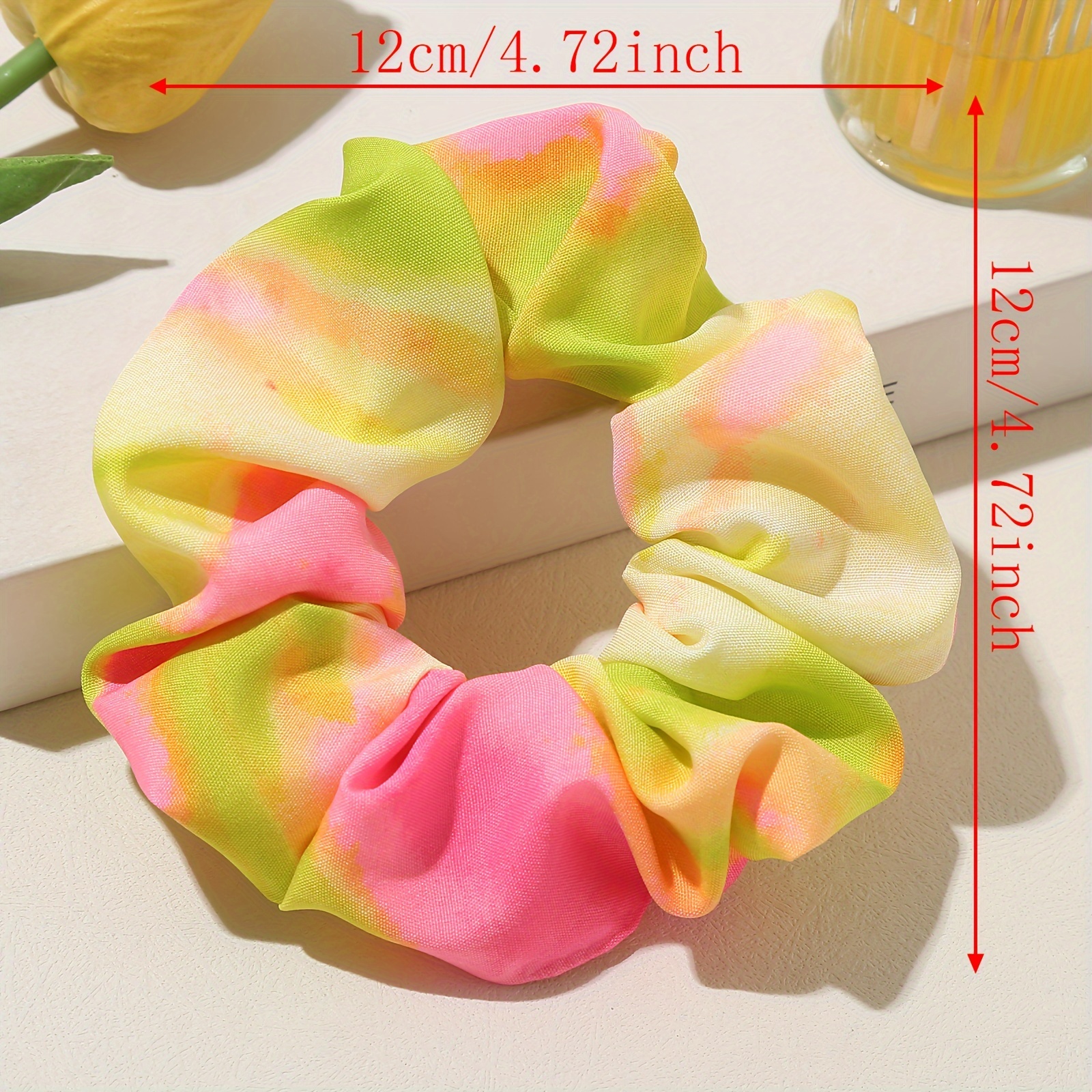 Cute Colorful Gradient Tie dye Hair Scrunchies Trendy Bubble - Temu