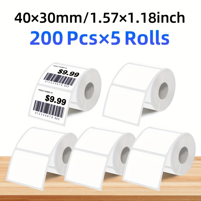 Thermal Paper 2 1/4 X 50 Thermal Label Printer White Continuous Label ...