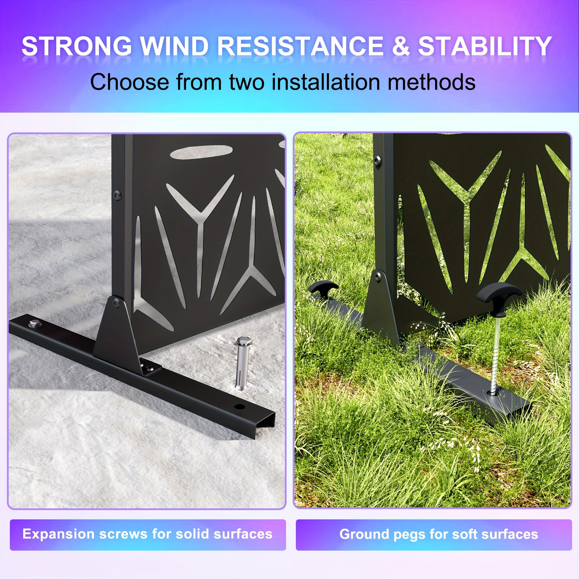 Outdoor Privacy Screen Metal Privacy Screen H× W - Temu