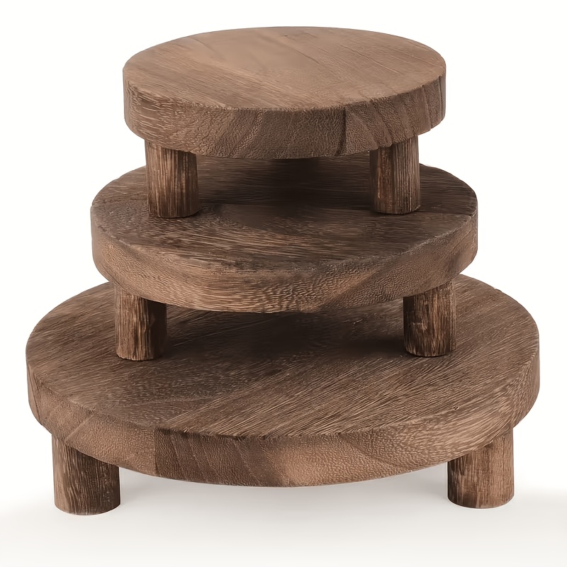 wooden riser stand sold on Temu United States