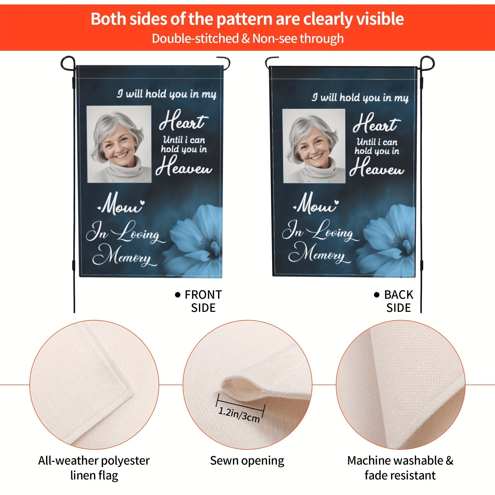 Custom Memorial Garden Flag: Mom In Loving Memory - Temu