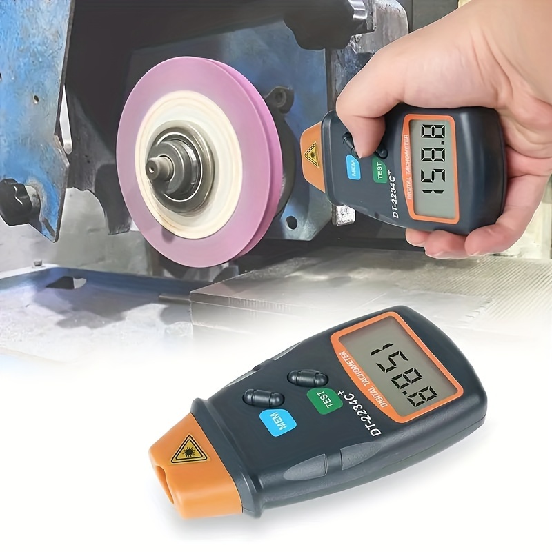 1pc Digital Tachometer Non-contact Rpm Meter, 2.5-99.999 Rpm ...