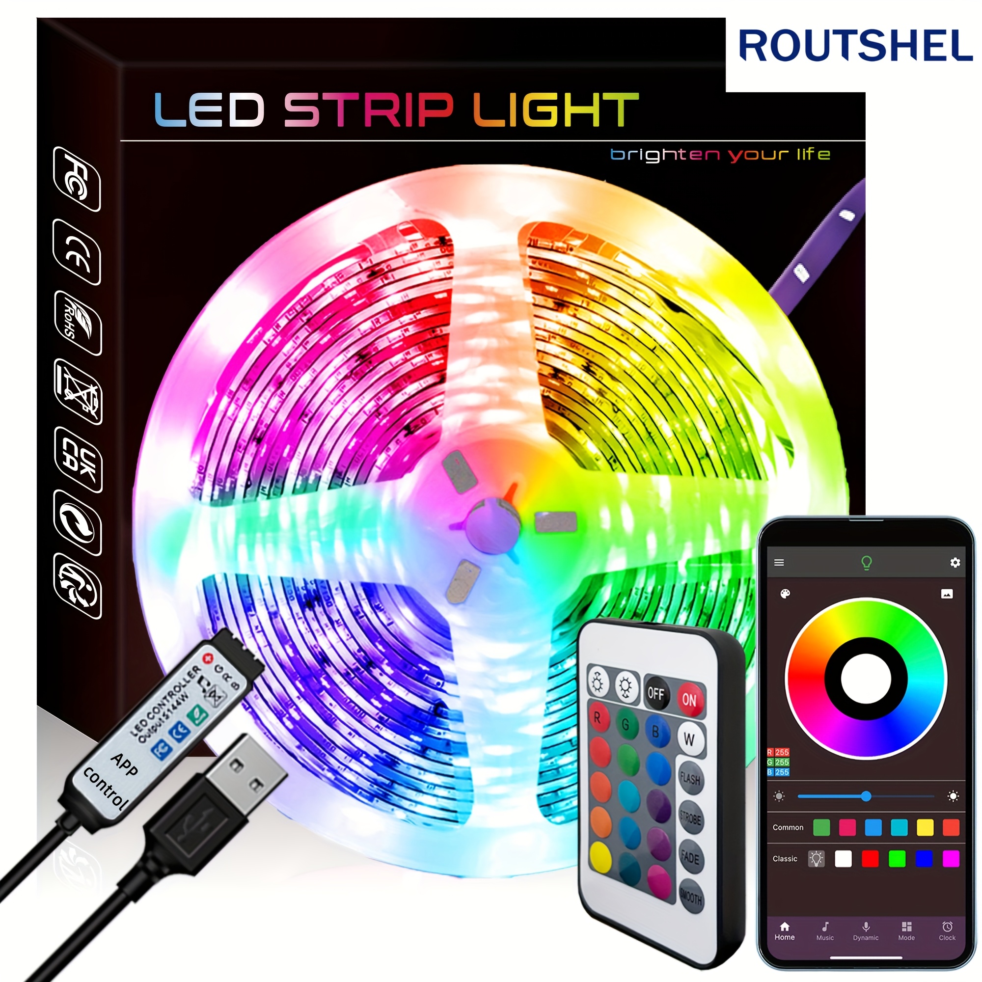 led lights sold on Temu United States