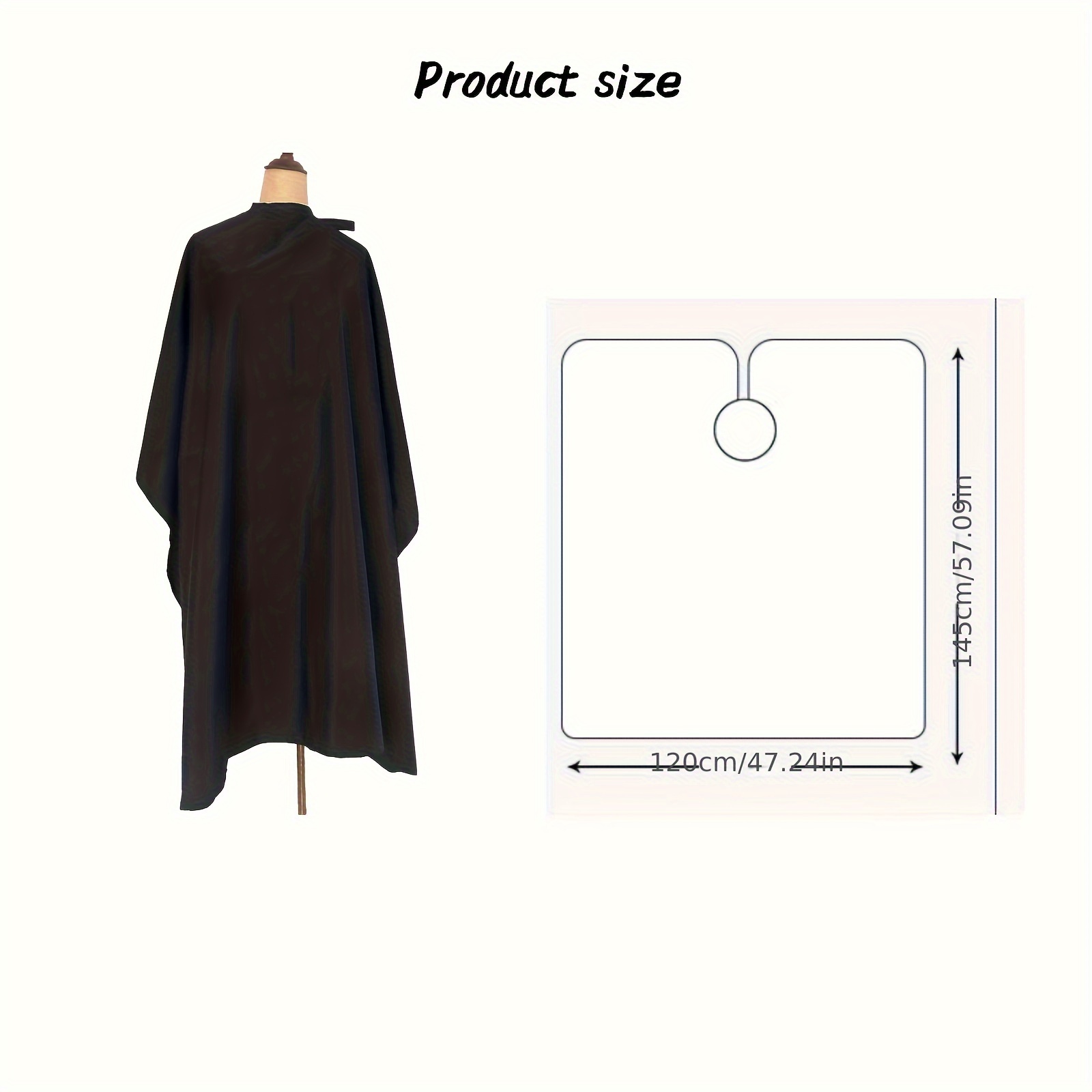 Black Simple Barber Cape Apron Waterproof Barber Cape - Temu