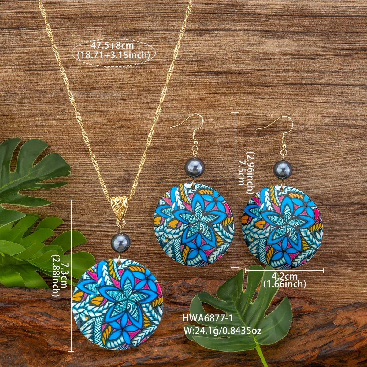 Drop Earrings + 1 Necklace Boho Style Jewelry Set 14k Gold - Temu Australia