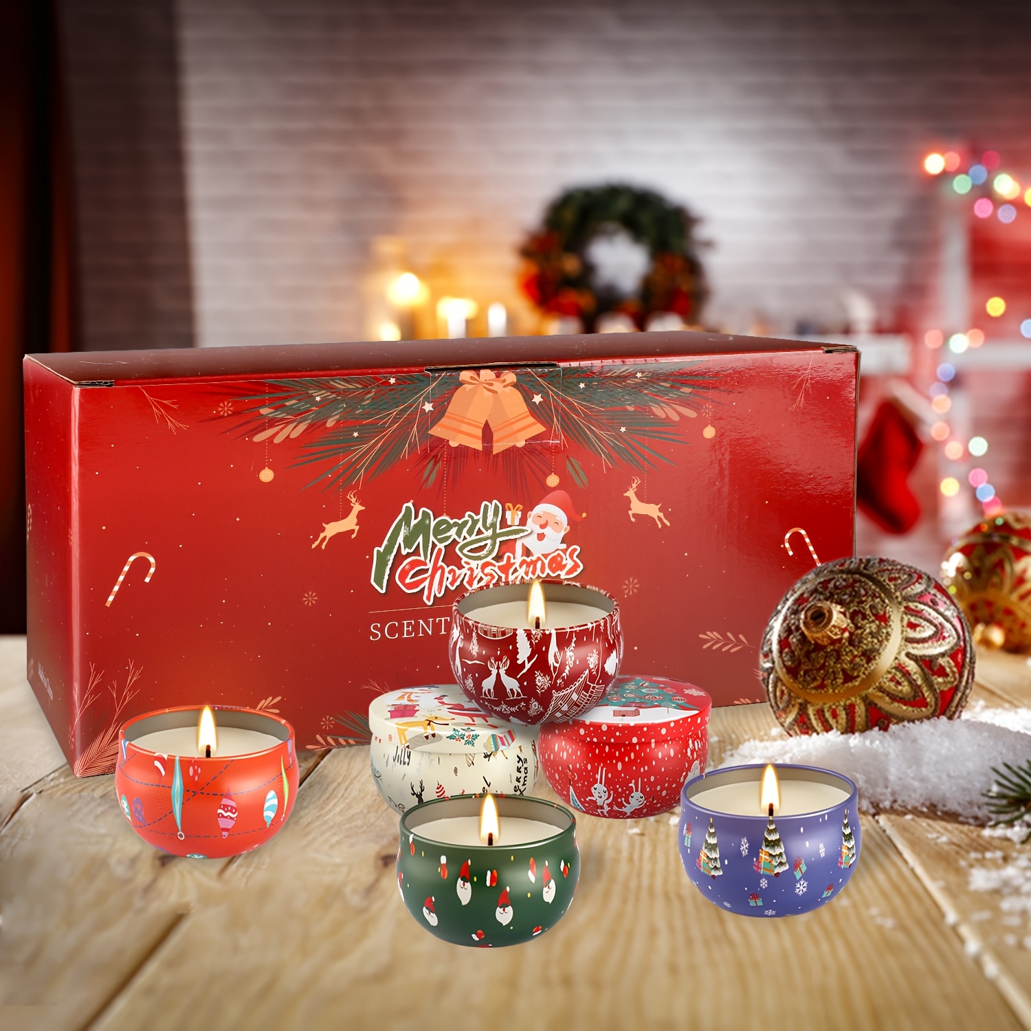 Christmas Scented Candles Smoke Elegant Romantic - Temu