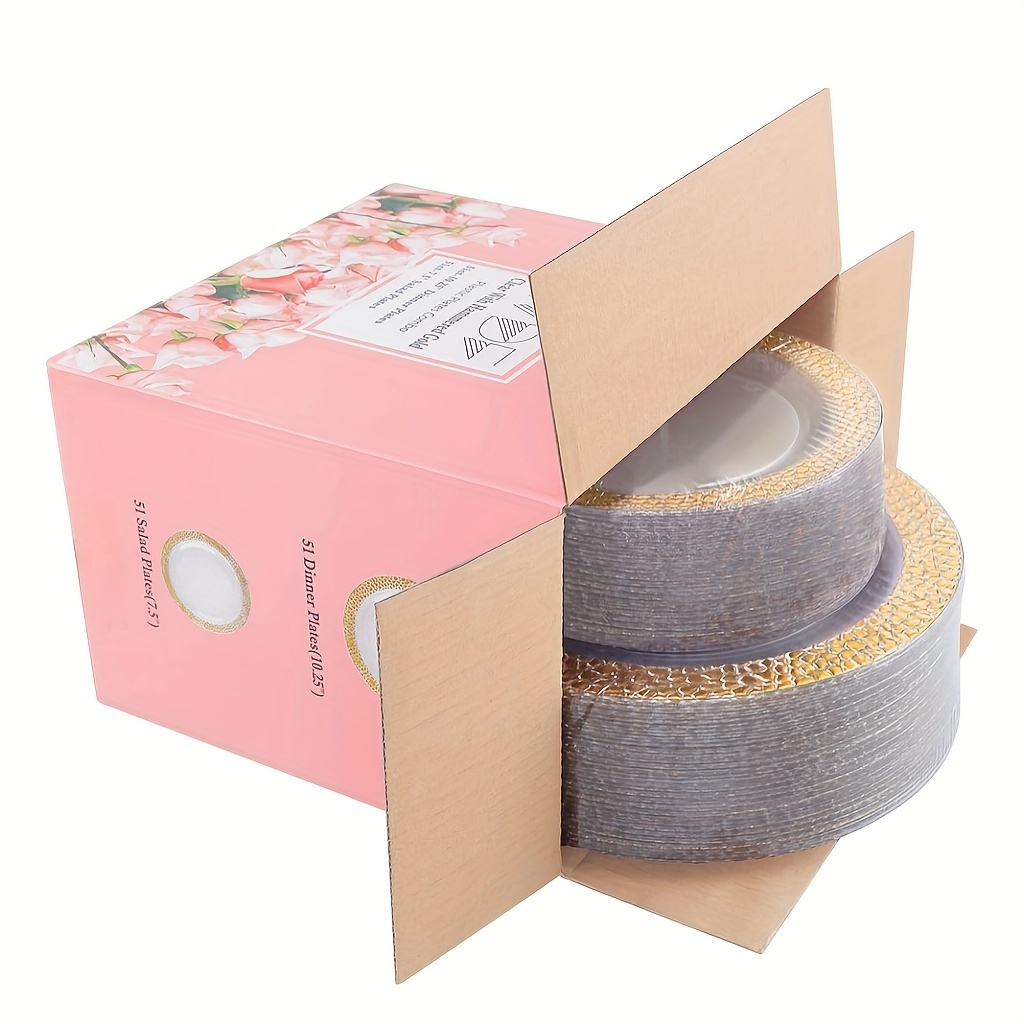 Golden Plastic Plates clear Design Crystal - Temu