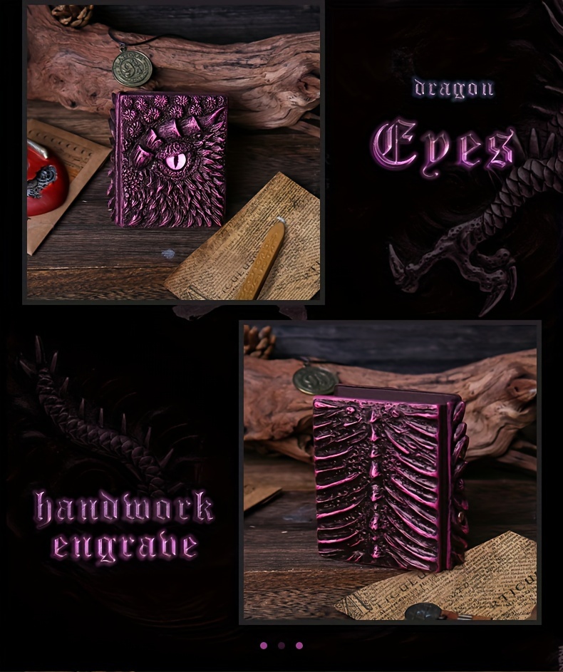 Mini Loose leaf Hand Ledger Pocket Notebook Dark Purple - Temu Canada