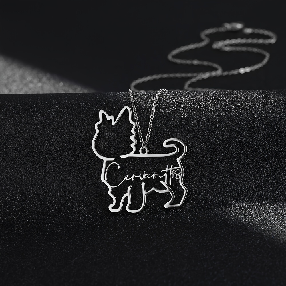 Custom Letters/name Hollow Animal Pendant Chain Necklace - Temu United ...