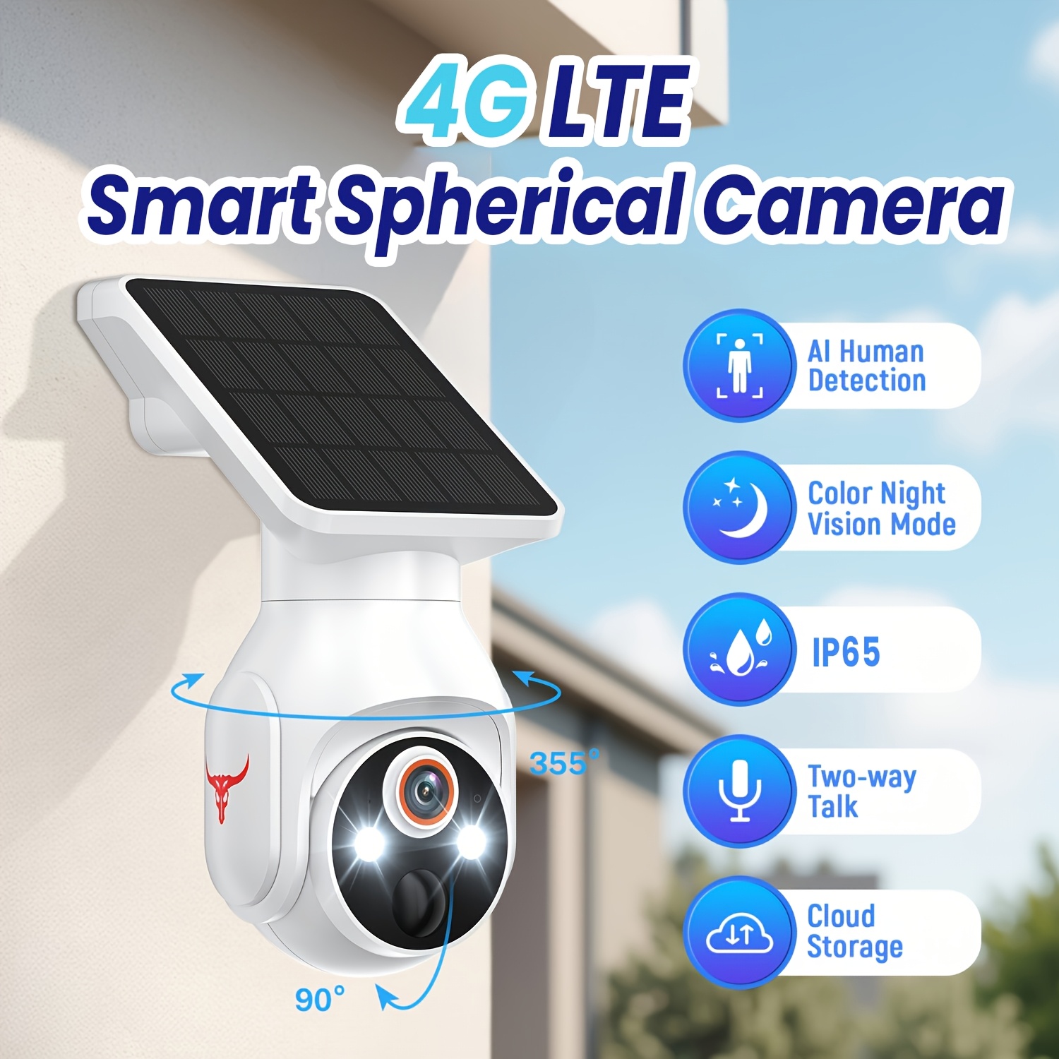 solar security camera sold on Temu United States