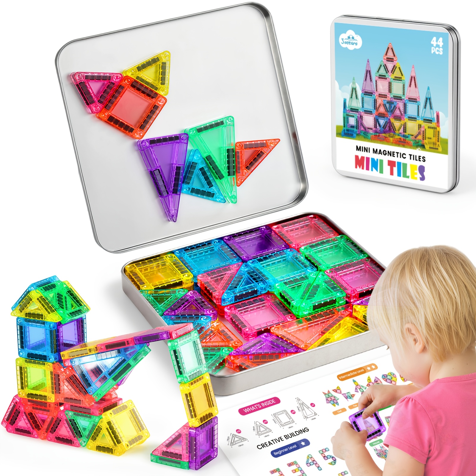 magnetic tiles building blocks sold on Temu United States