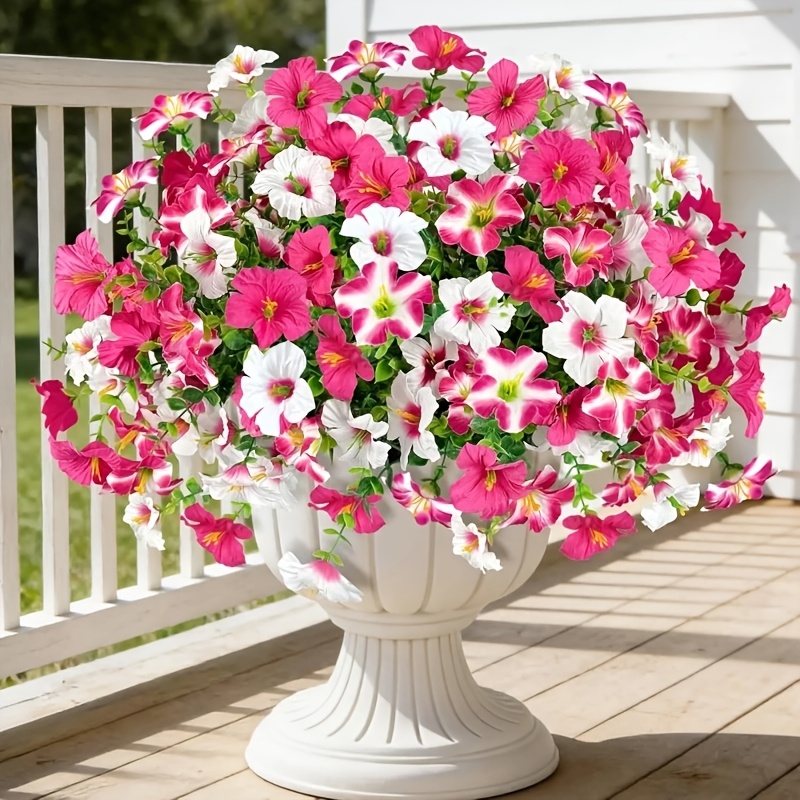 artificial outdoor flowers sold on Temu United States