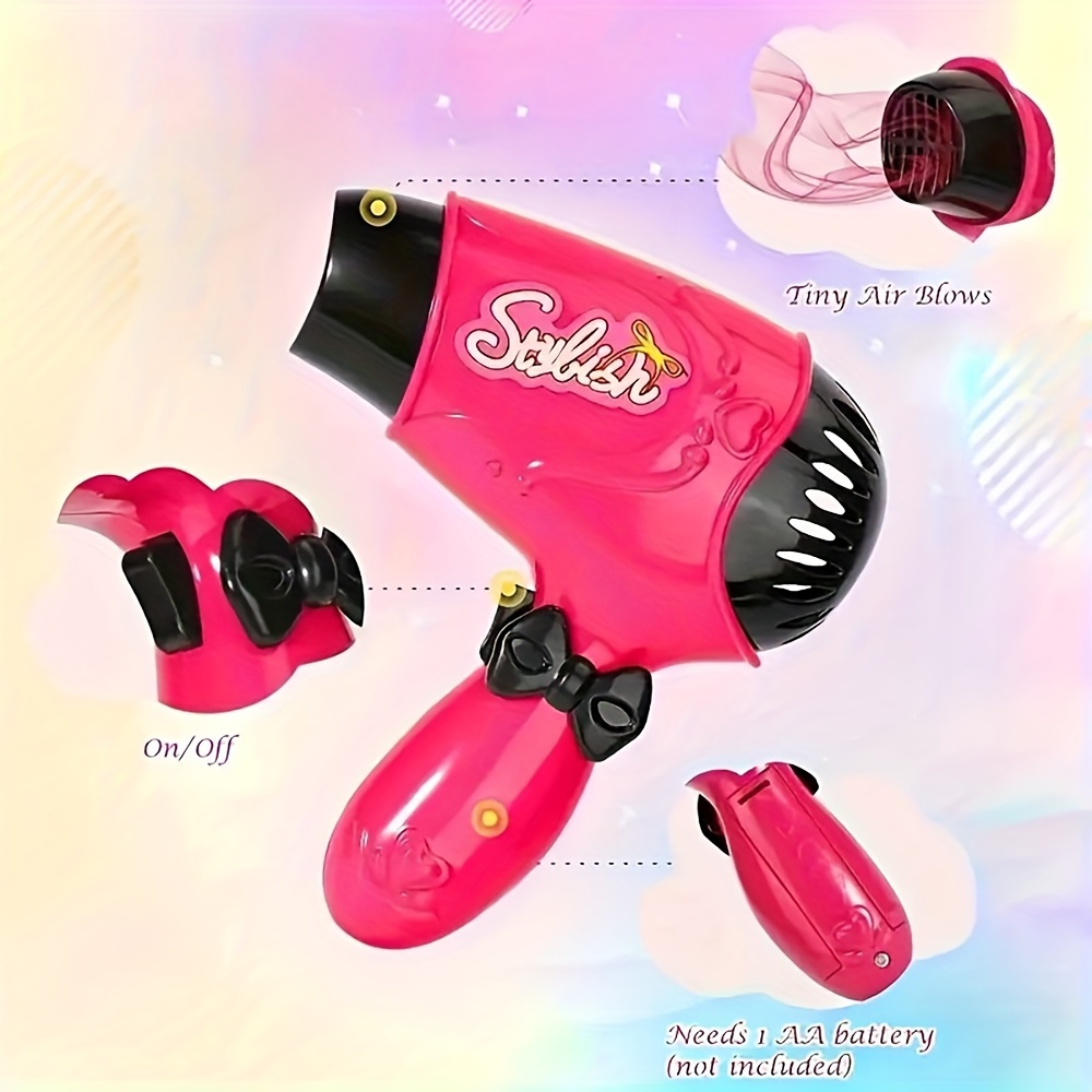 Kids Beauty Salon & Barber Play Set For Girls With Hair Dryer, Curling ...