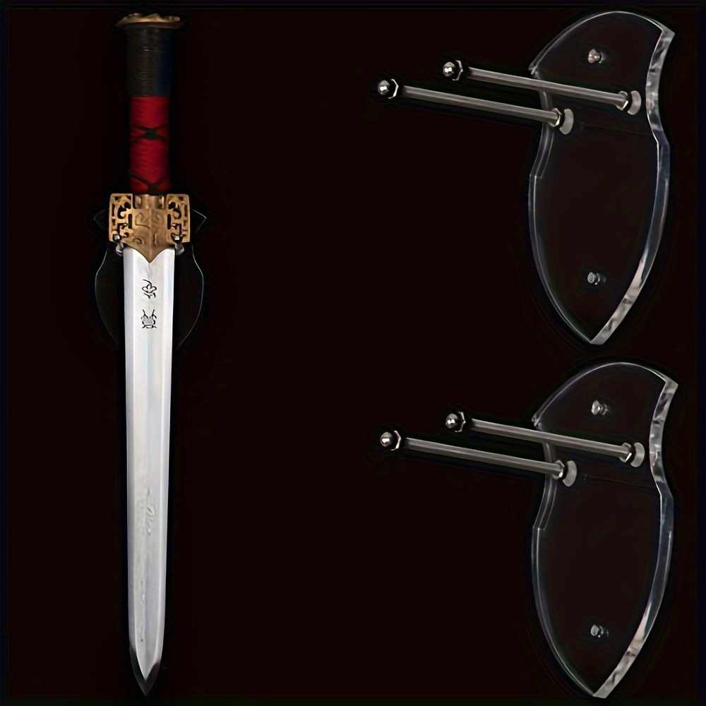 Transparent Acrylic Sword Wall Mount Rack Vertical Display - Temu