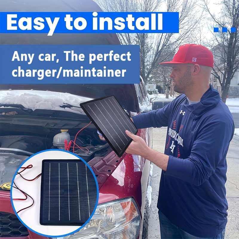 18v Solar Battery Charger Maintainer Waterproof Portable - Temu New Zealand