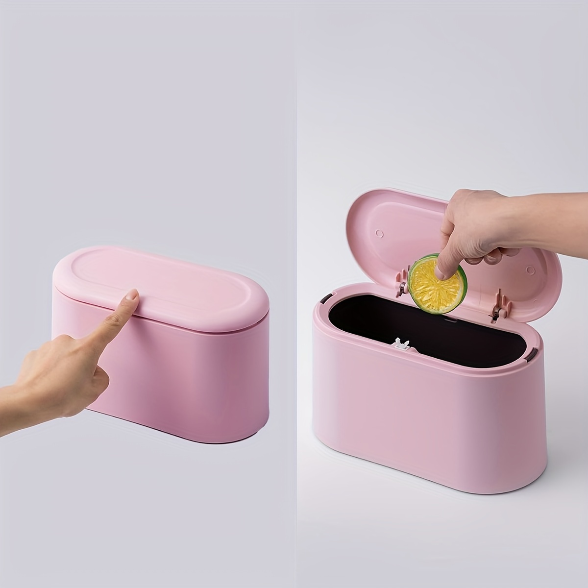 "space-saving Design" Compact Pop-up Trash Can With Press Lid - Odor ...
