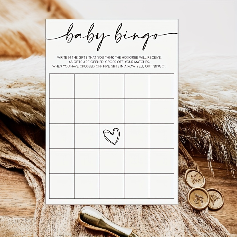 Baby Shower Bingo (20 cards) Fun Baby Shower Game Activity - Temu