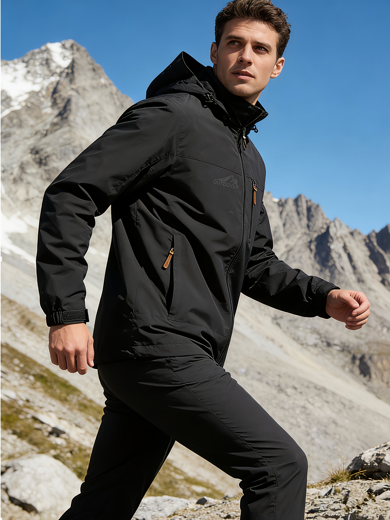 mens rain jacket sold on Temu Canada