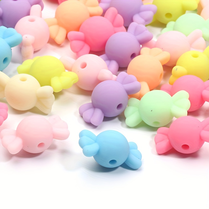 Mixed Color Candy shaped Acrylic Beads Diy Bracelet Necklace - Temu ...