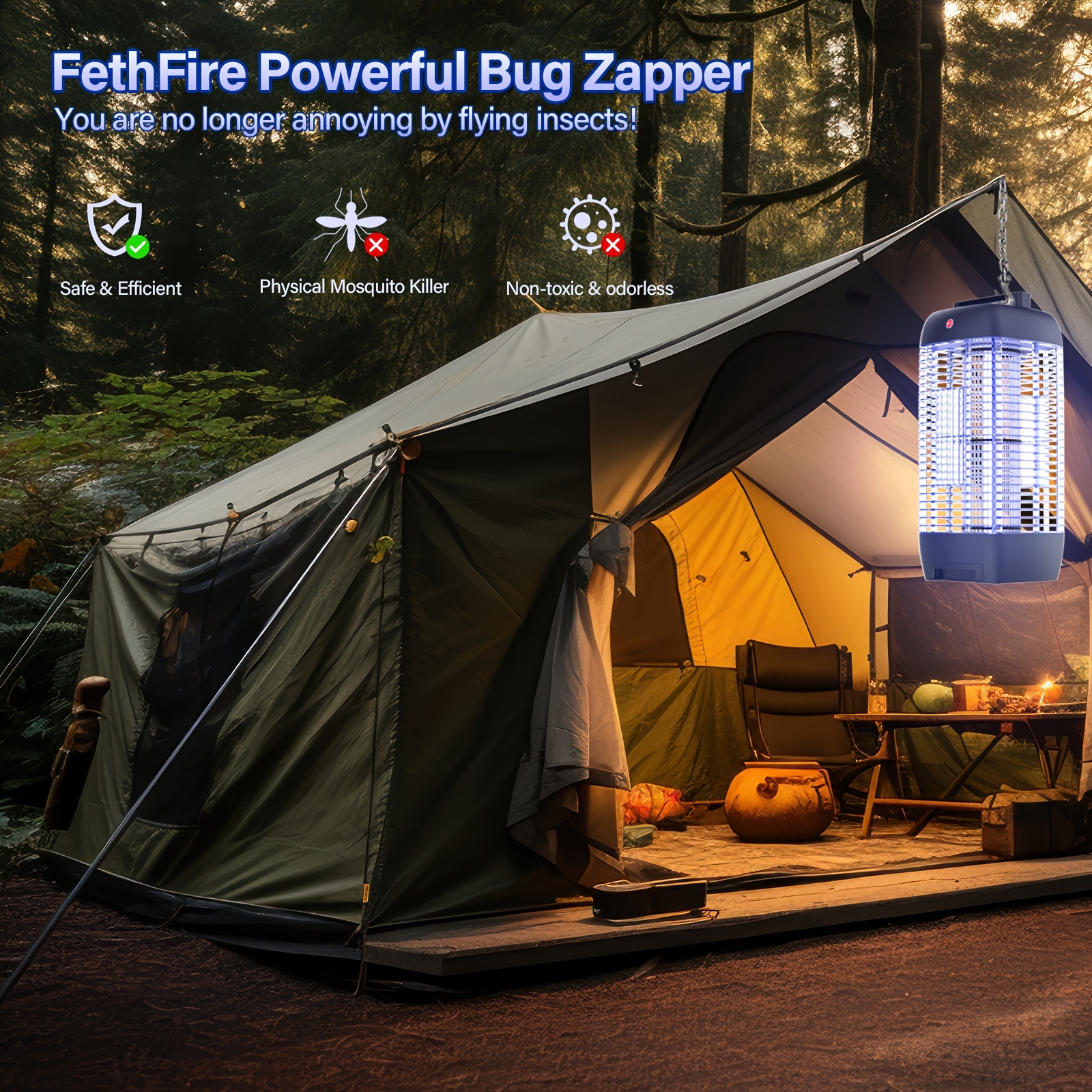 Portable Fly Killer Indoor And Outdoor Upgraded Fly Zapper With ...