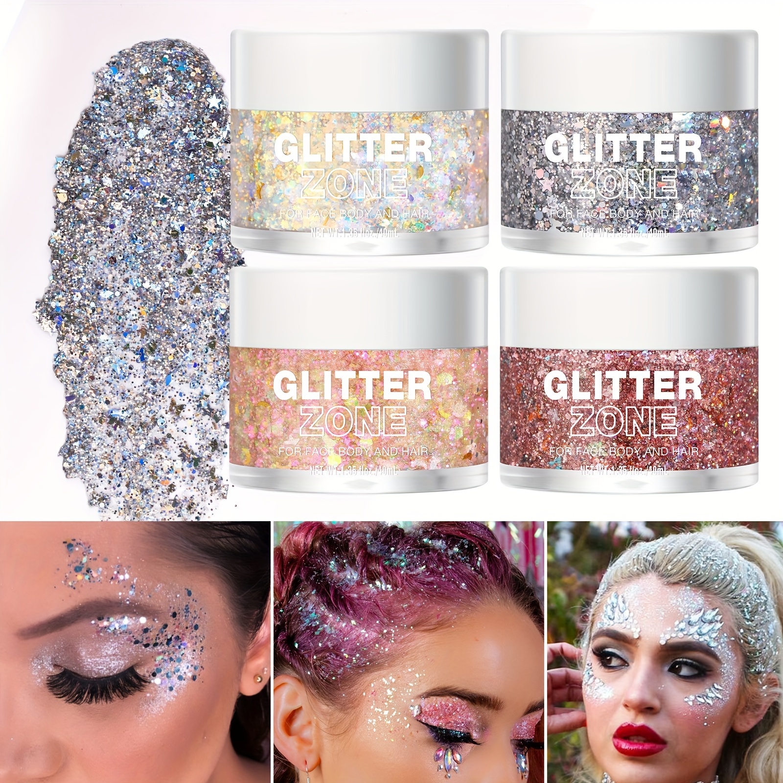 Chest On Body Glitter