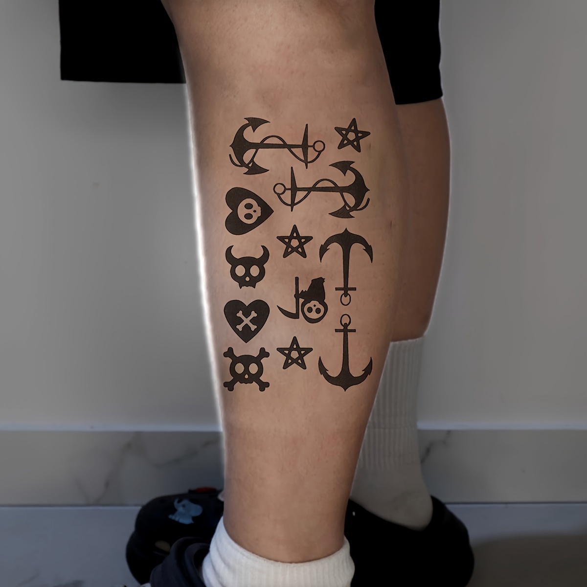 Nautical Adventure Temporary Tattoos Pack Anchor Maritime - Temu