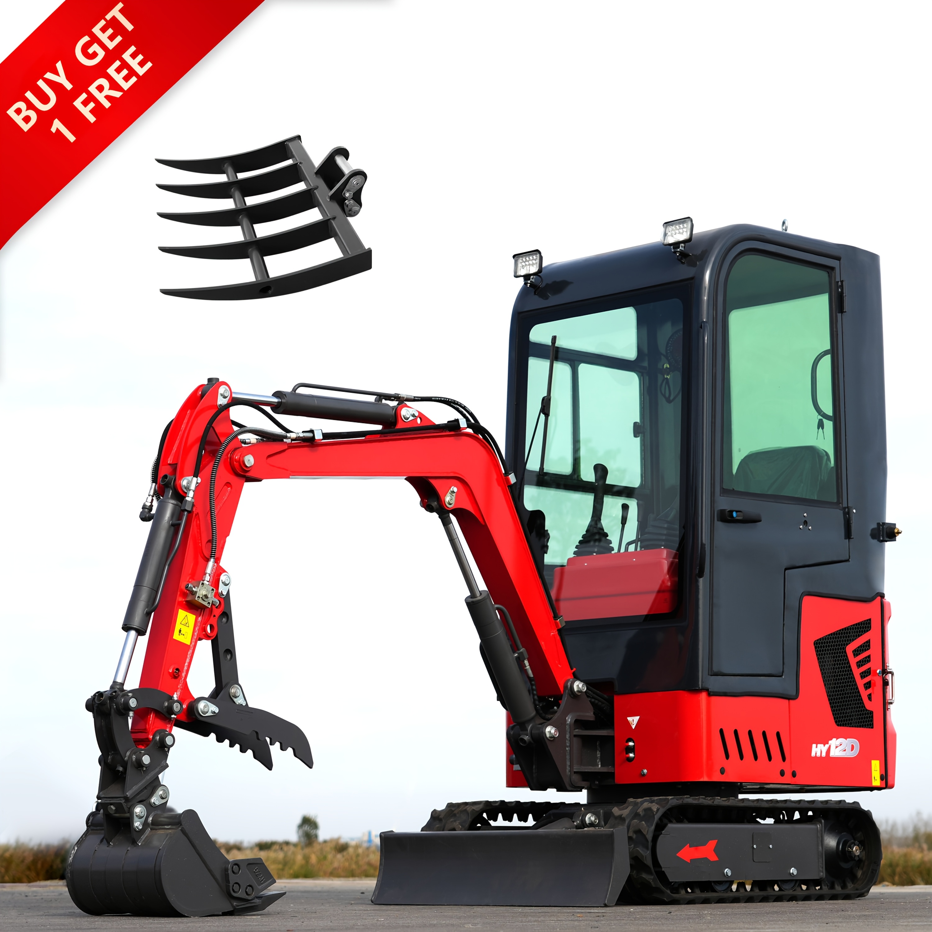 mini excavator sold on Temu United States