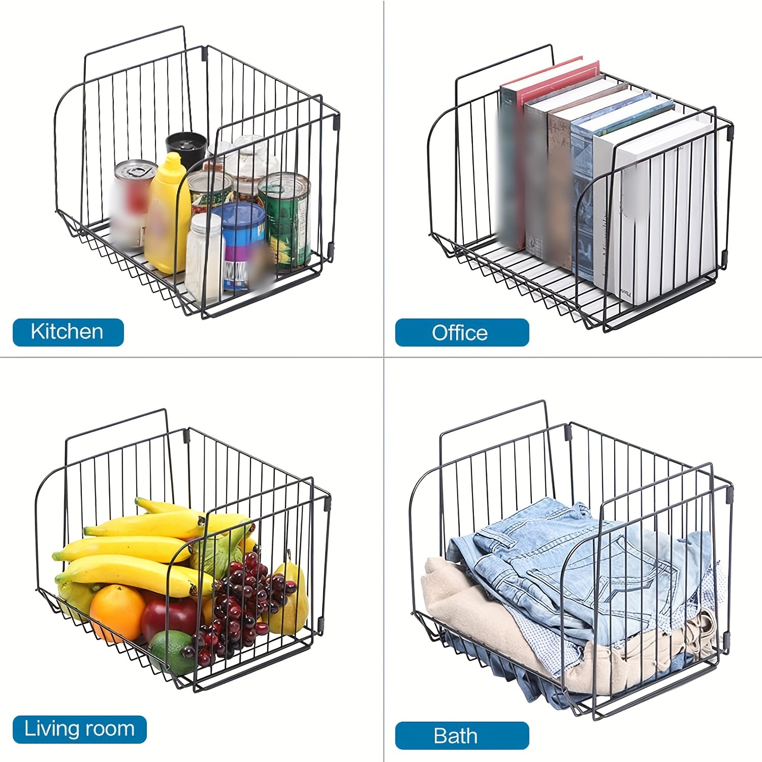 fruit vegetable storage basket 3 tier stackable metal wire - Temu