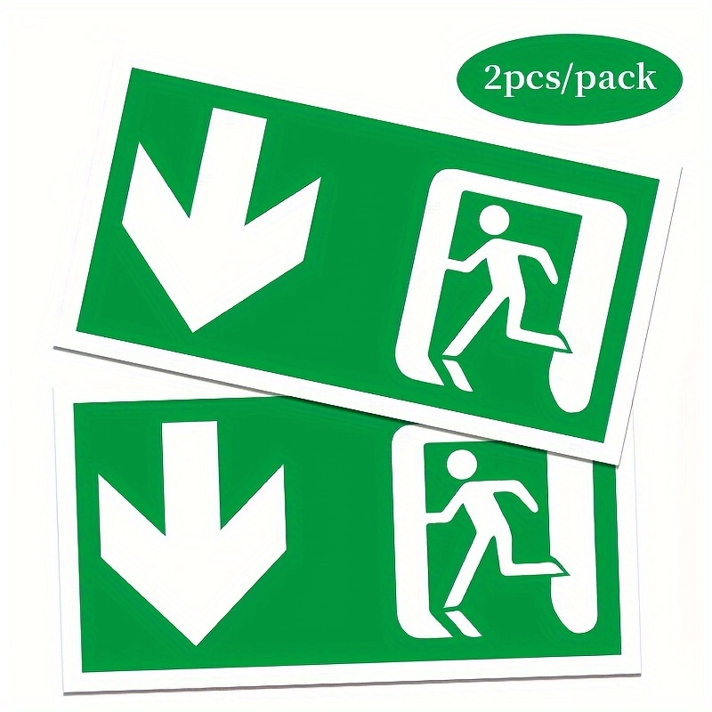 Self adhesive Exit Signs Right Side Safety Stickers - Temu Australia