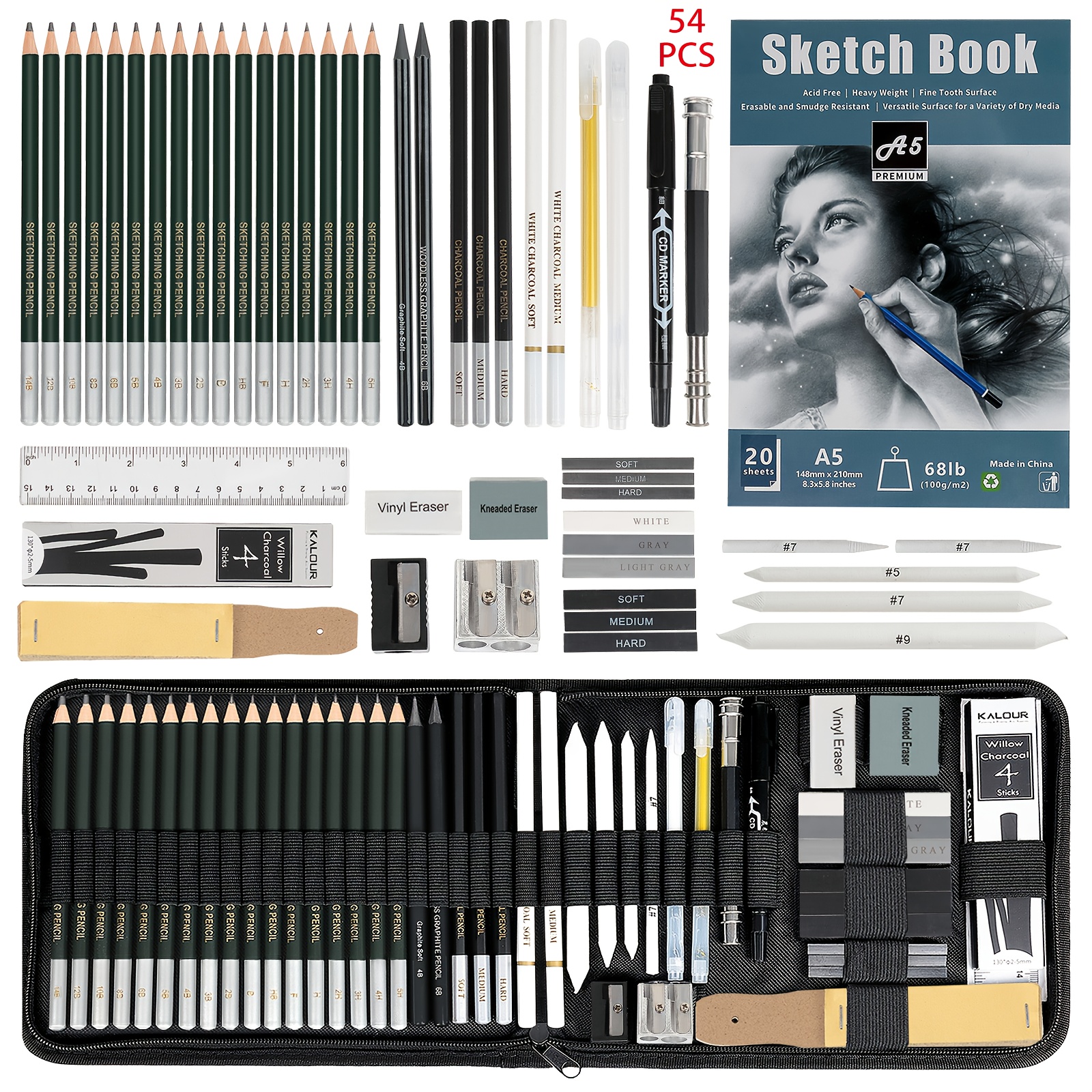 sketching kits for adults sold on Temu New Zealand
