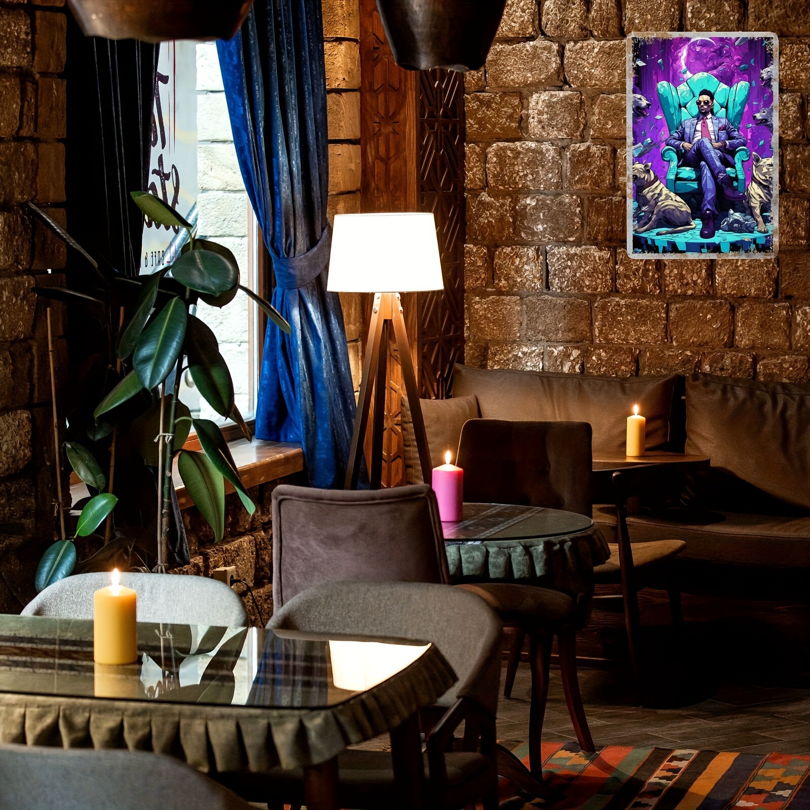 " Decor" Vintage style Aluminum Wall Art Rich King Boss - Temu