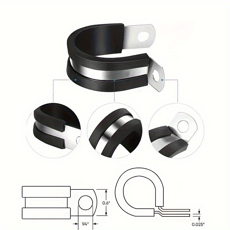 Stainless Pad Cable Clamp Assortment Kit Metal - Temu Canada