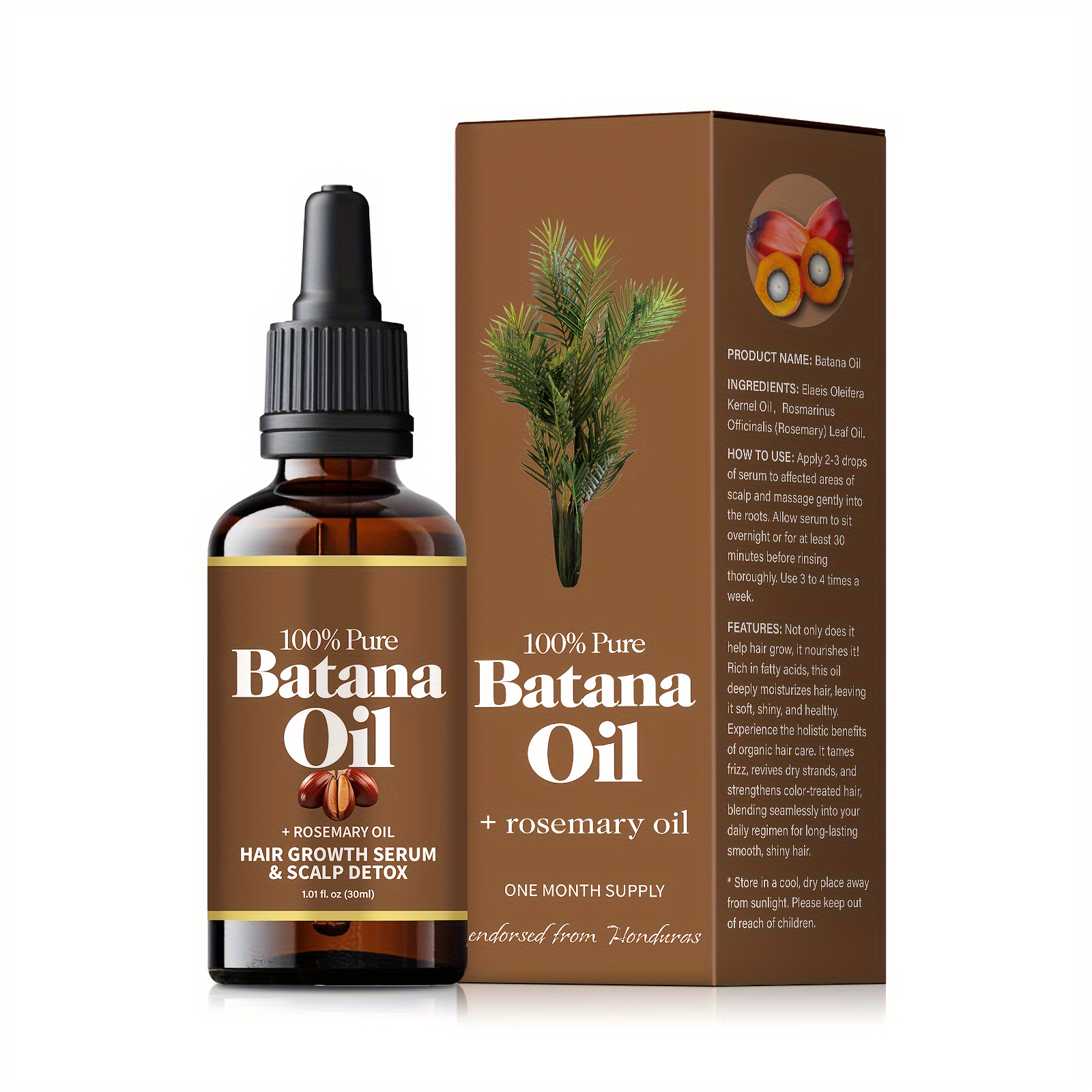 100% Pure Batana Oil Rosemary Hair Serum Women Moisturizing - Temu Canada