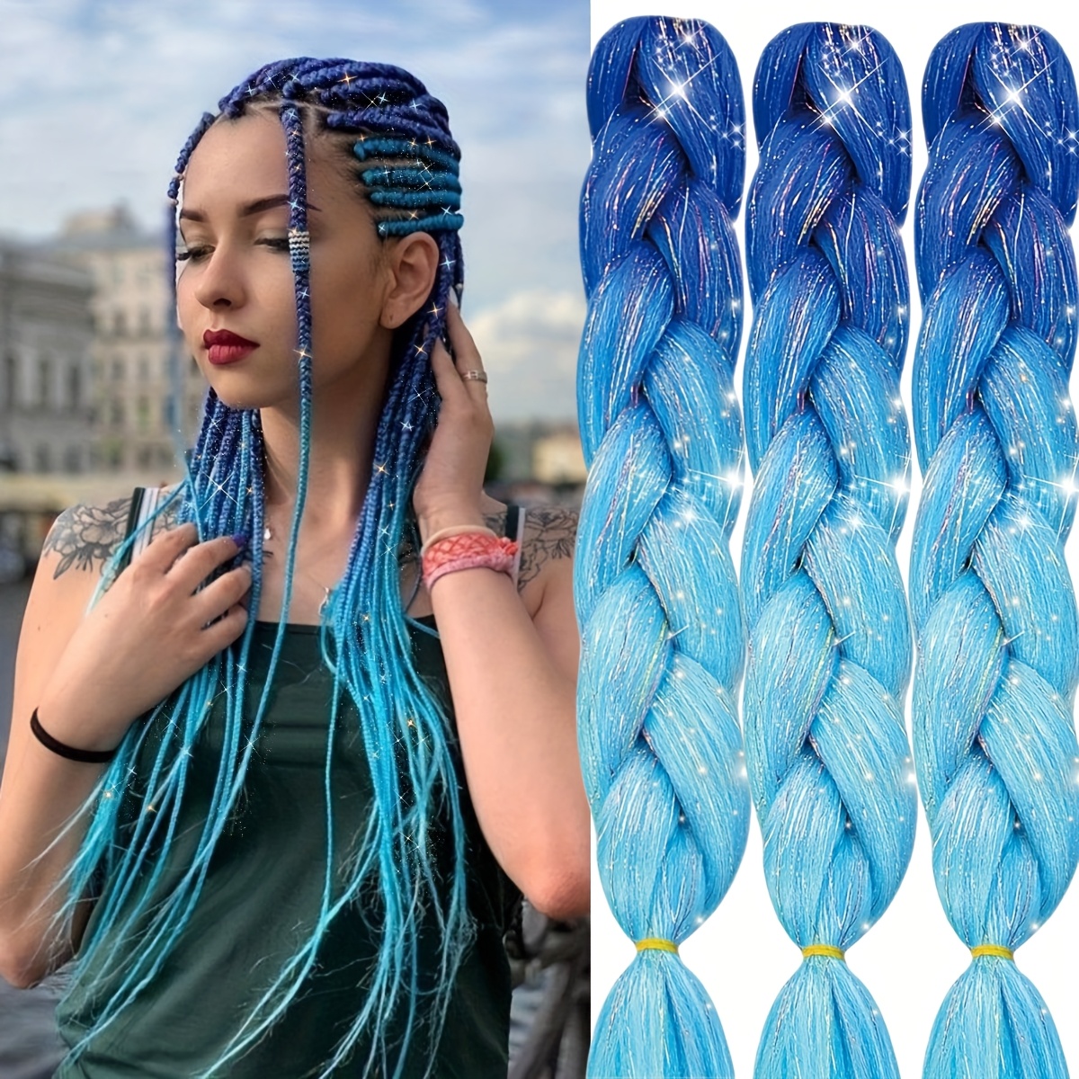 braiding hair sold on Temu United States