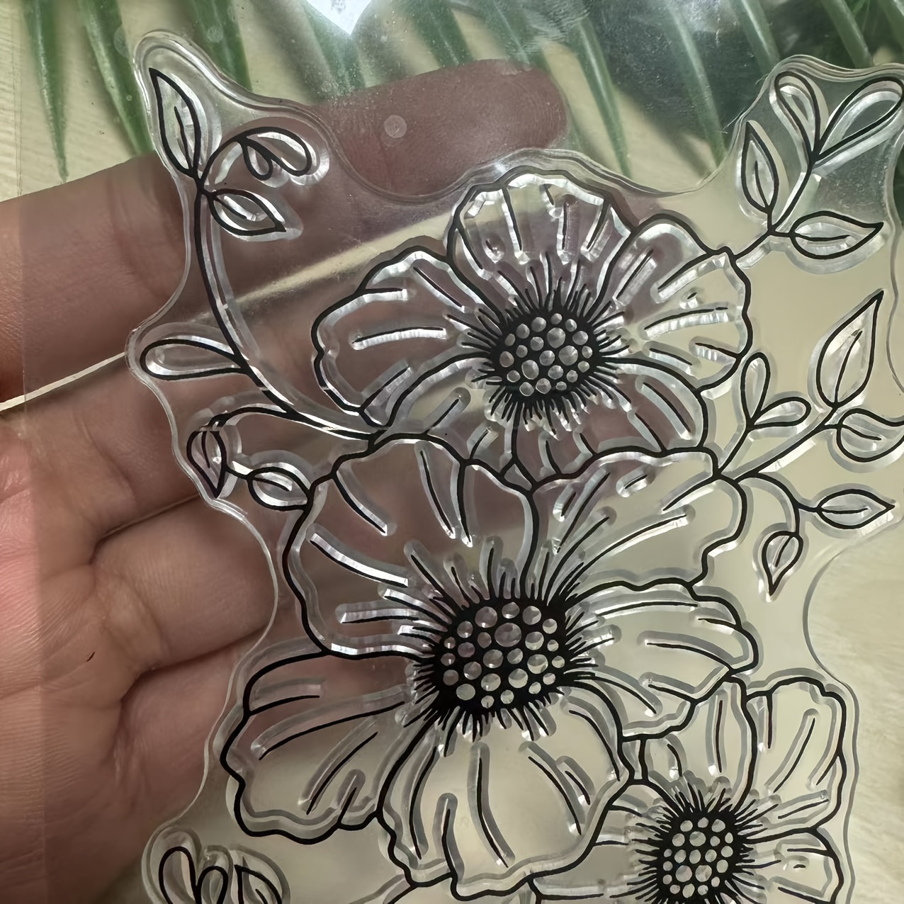 Flowers Silicone Stamp Rubber Seal Stamp Retro Rubber Clear - Temu United