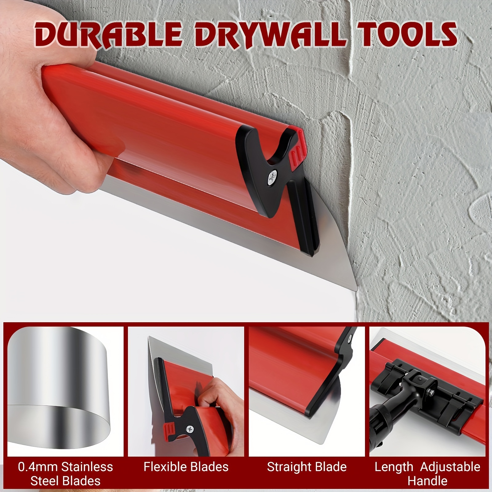Drywall Skimming Set + + Skimming + 33" Extension - Temu