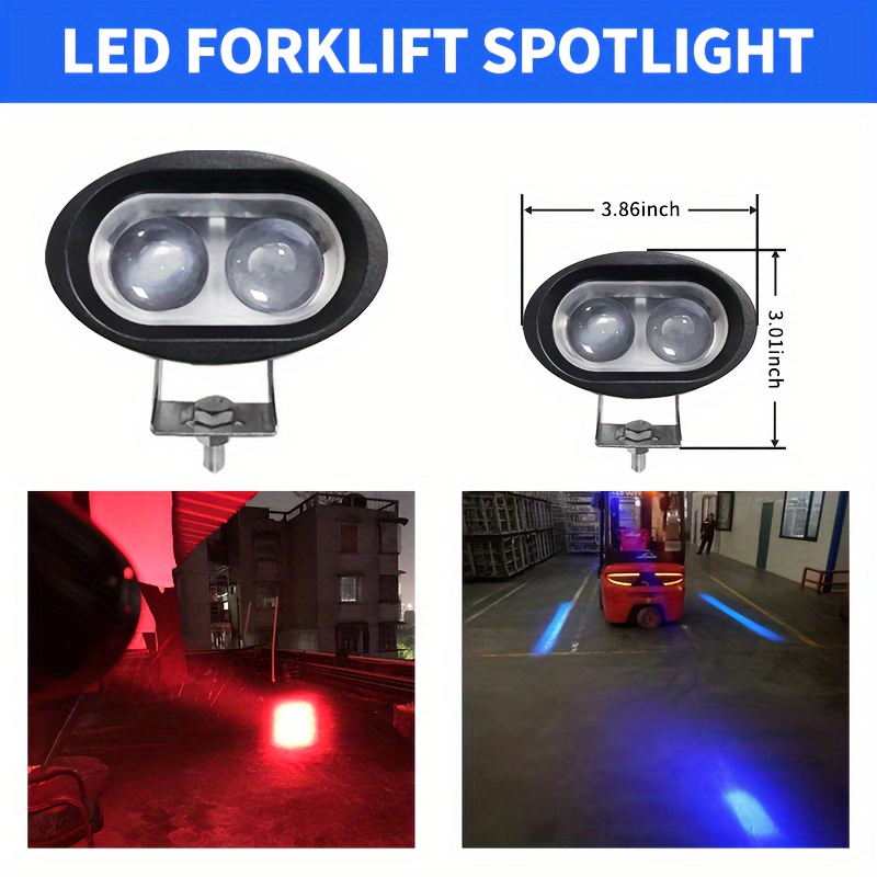 12w Oval Fork Light Suitable For Forklift Warning Light Blue/red Led ...