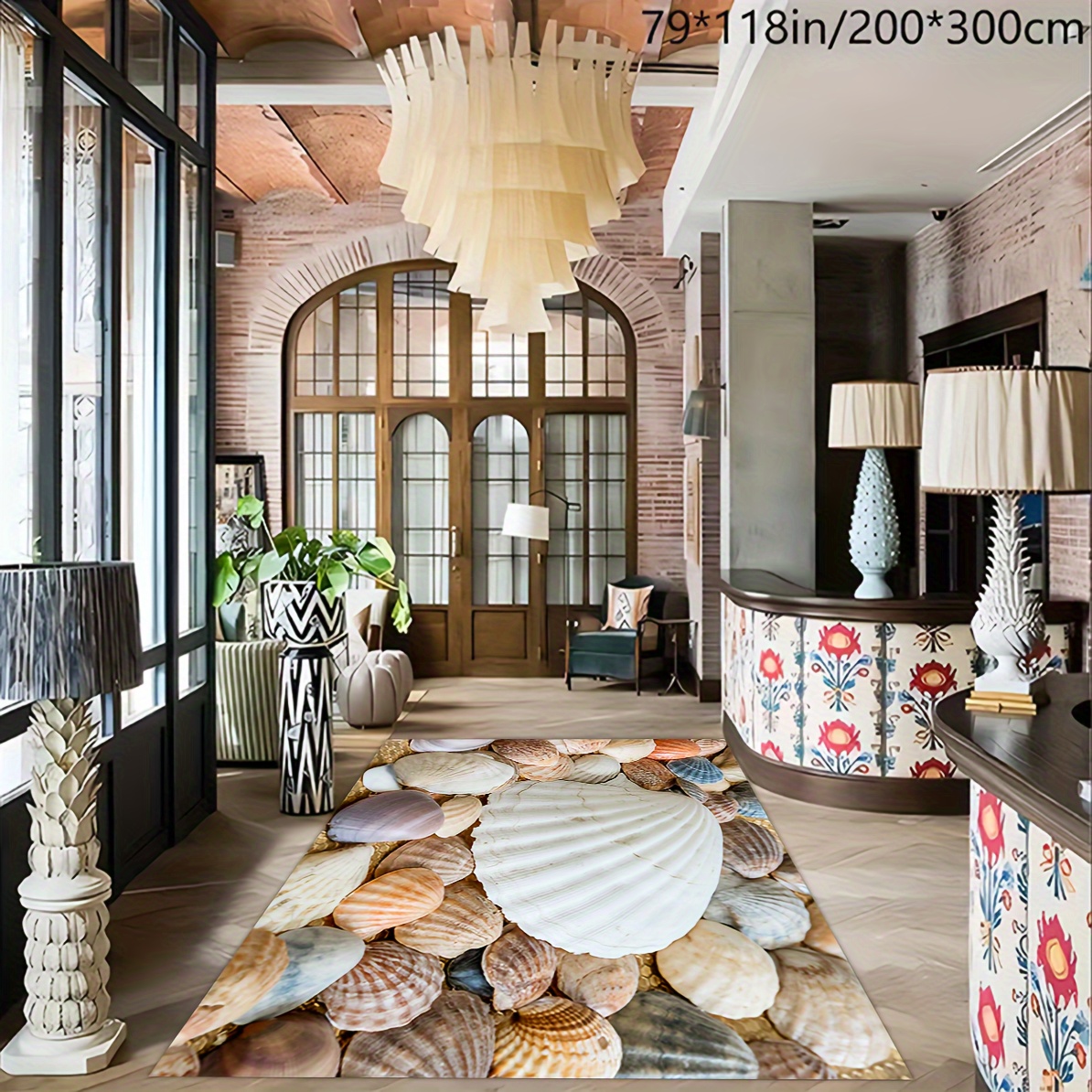 Shell Pattern Home Decoration Carpet Imitation Cashmere Anti - Temu Canada