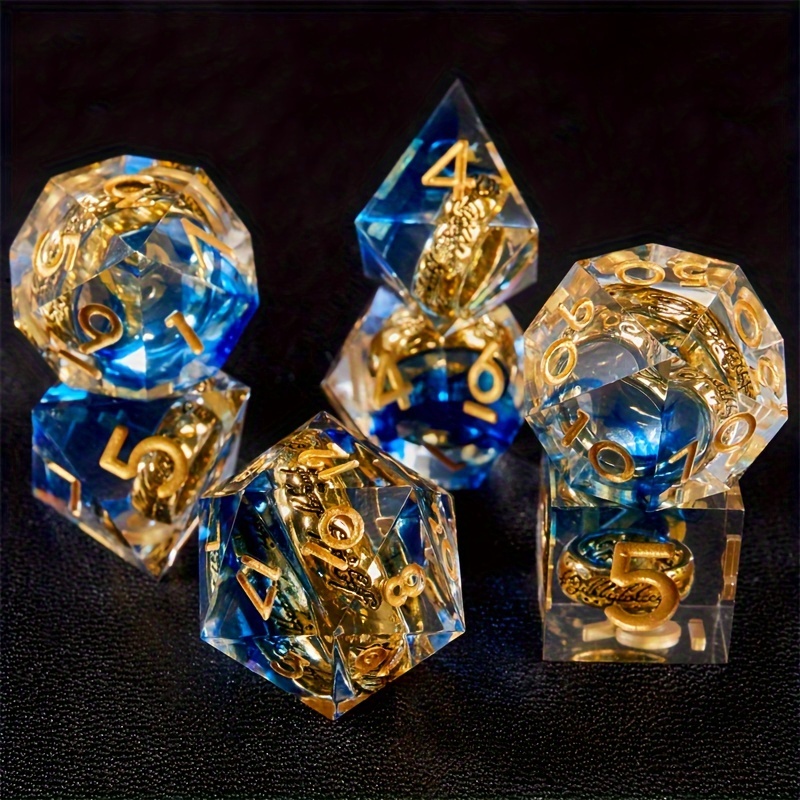 Dnd Dice Dragon Dungeon Polyhedral Resin Ring Dice Perfect D - Temu