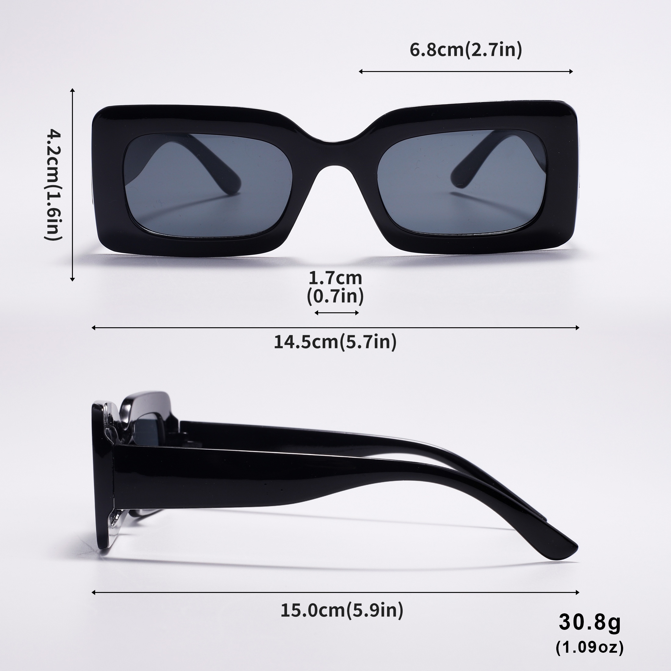 Y2k Rectangle Fashion Glasses Women Candy Color Fashion Anti - Temu ...