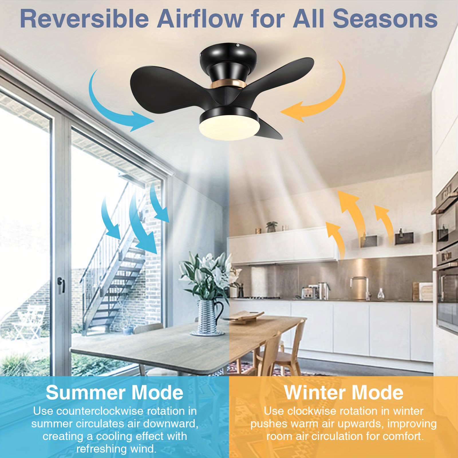 3 Blade Ceiling Fan Light Dimmable Ceiling Fan Light Remote - Temu