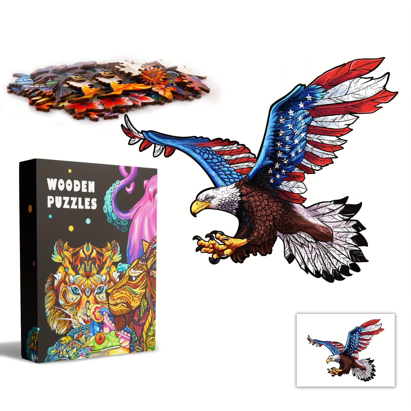 wood puzzles sold on Temu United States