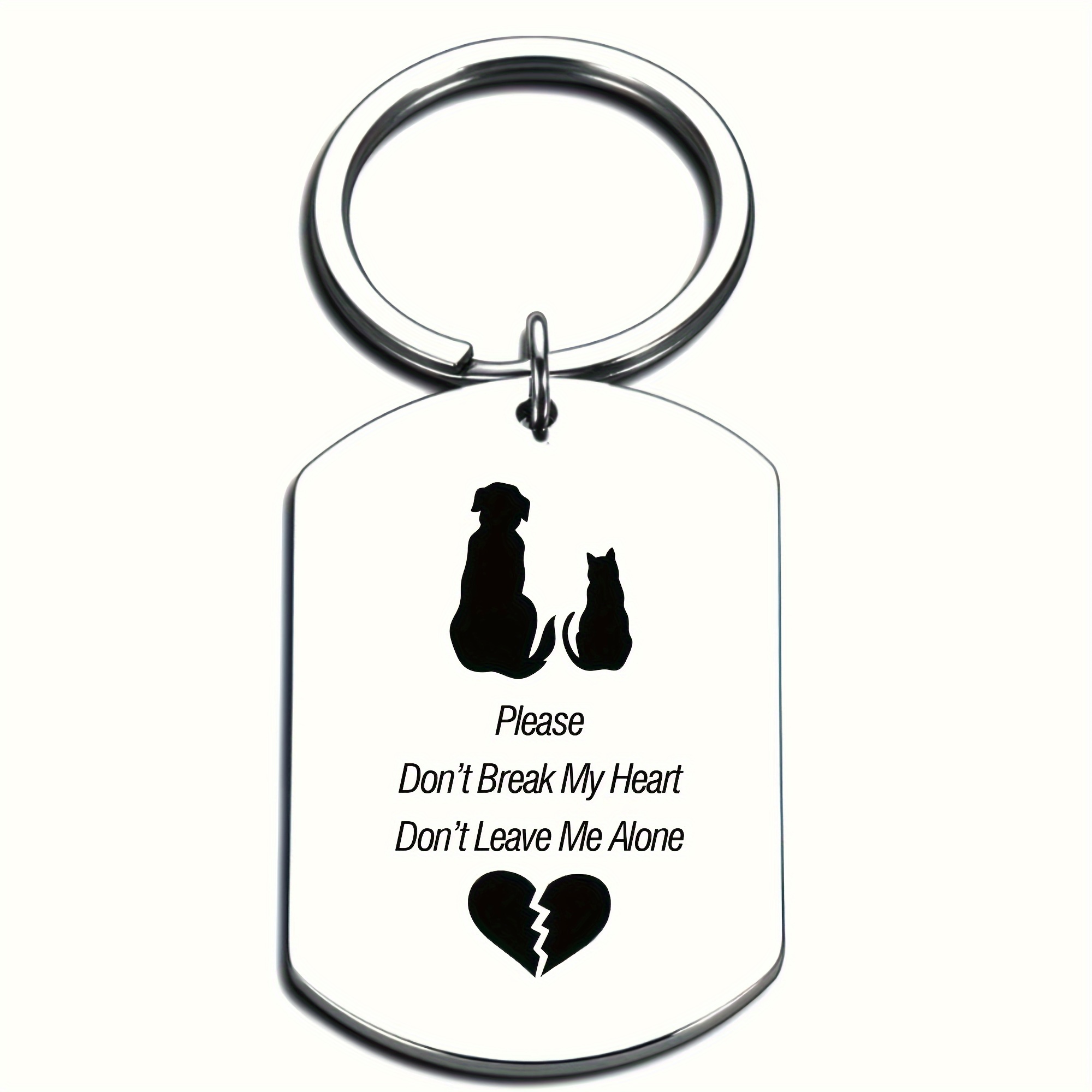 Cat Dog Pet Family Keychain Cute Animal Stainless Steel Pet - Temu Canada