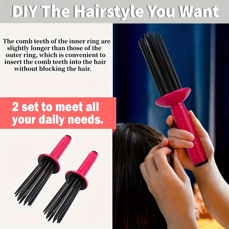 Hair Brushes Round Styling Tools Fluffy y - Temu