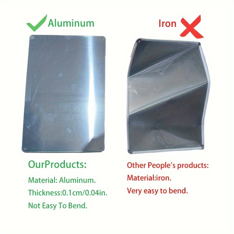 Parcel Box Metal Aluminum Sign With Adhesive Backing - Durable Notice ...