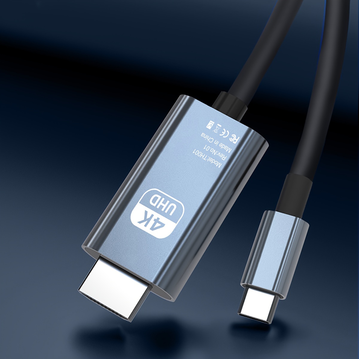 4k Hd Typ c Hdtv Kabel Usb c Hdtv Kabel 2m/78.74 Zoll Grau - Temu Germany