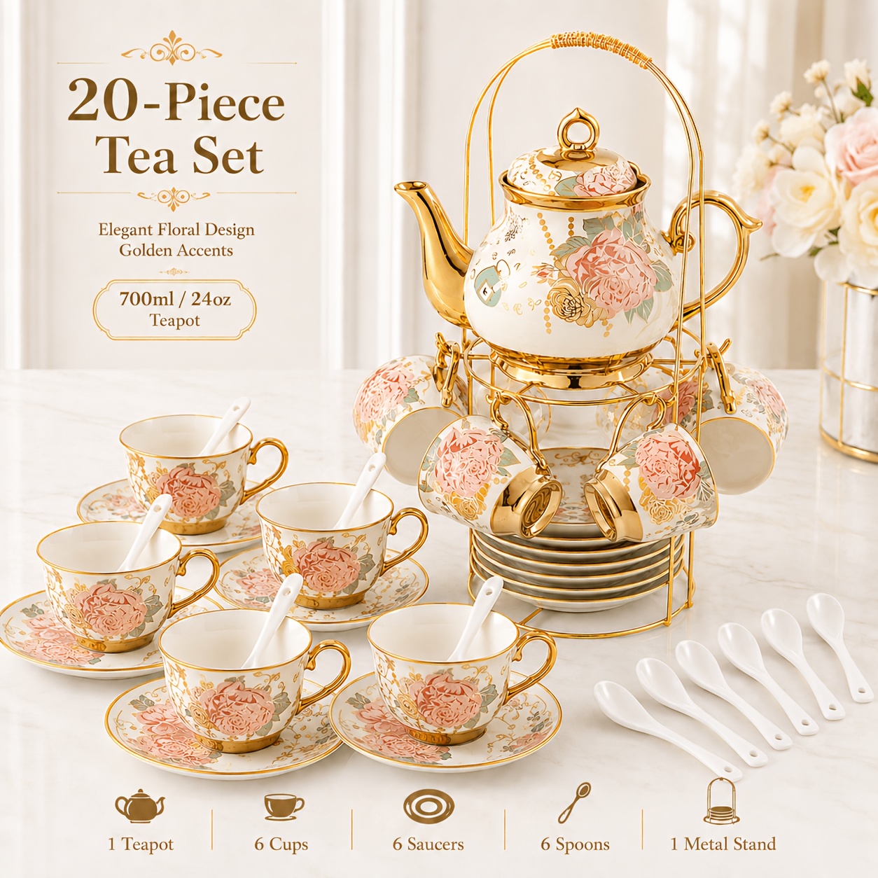 tea sets sold on Temu United States