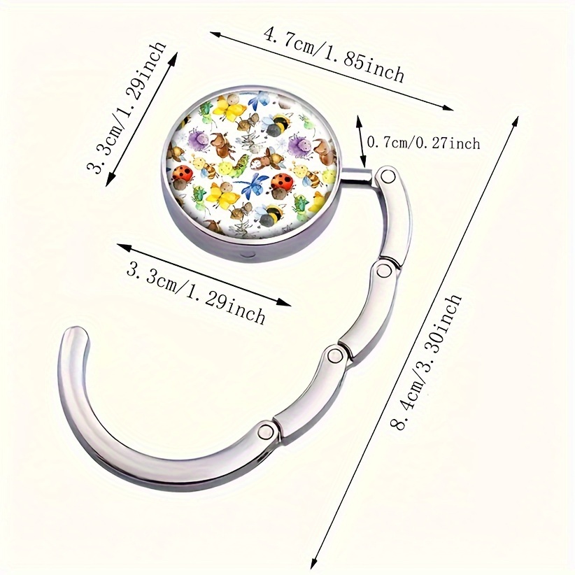 Foldable Purse Hook Table Handbag Hanger Cute Cartoon - Temu