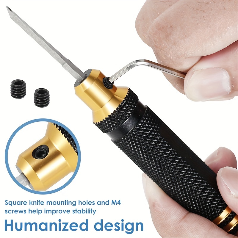 Precision Craft Knife Set With Replaceable Blades - Metal Detail ...